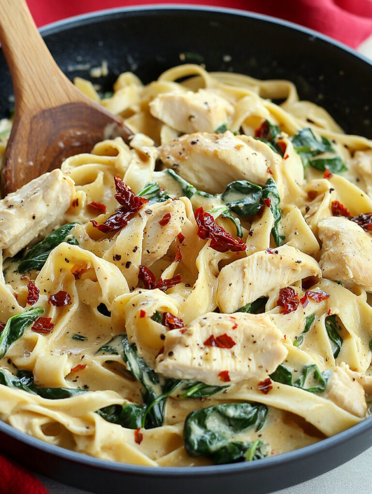 Creamy Tuscan Chicken Pasta - Lady Recipes