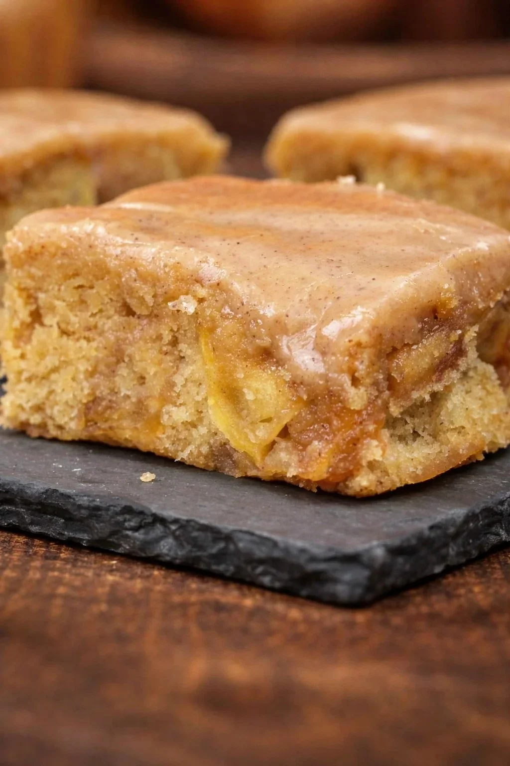 Apple Brownies with Maple Glaze